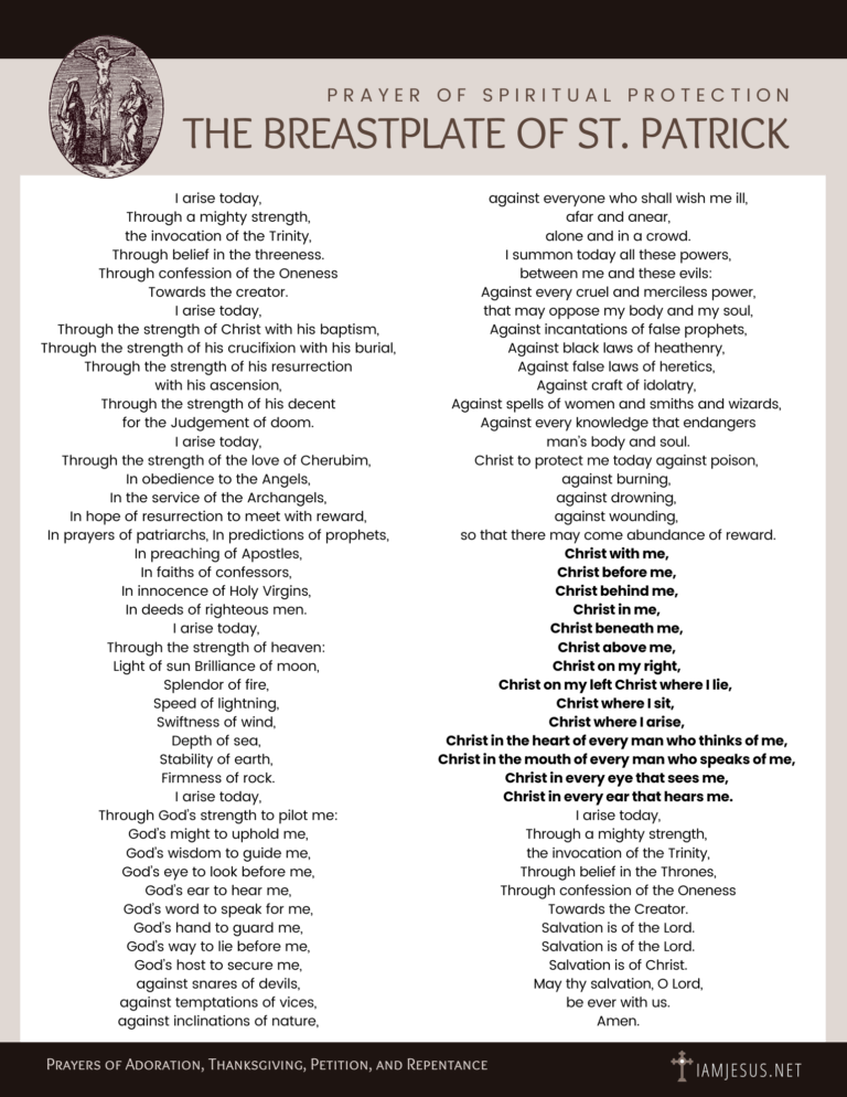 Breastplate of St. Patrick Prayer of Protection | I Am Jesus